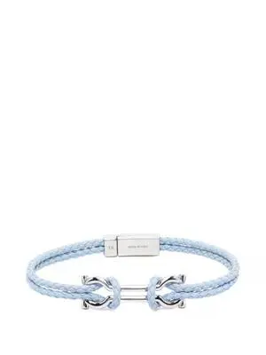 FERRAGAMO Gancini Braided Bracelet - Silver