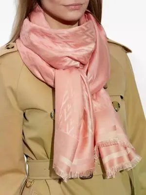 Valentino Garavani Vlogo Jacquard-fringed Scarf