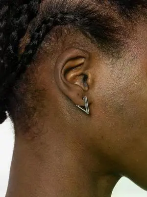 LAG WORLD Mini Lil Triangle Hoop Earring - Silver