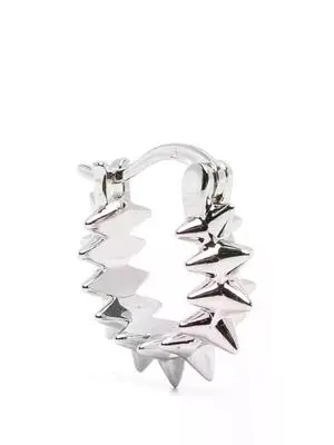 LAG WORLD Spiked Hoop Earrings - Silver