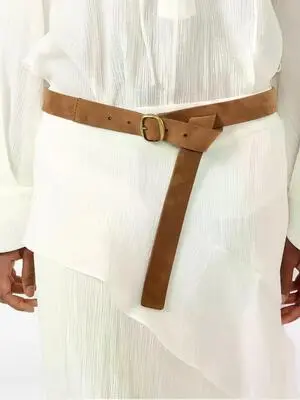 Barbara Bui Suede Finish Buckle Fastening Belt