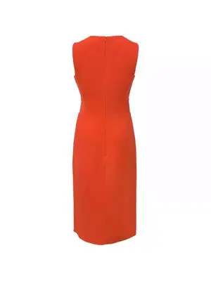 Akris Sleeveless Sheer Waist Panel Dress - Orange
