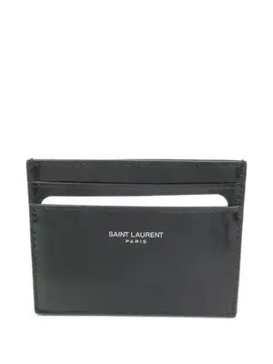 Saint Laurent Patent Leather Card Case - Black