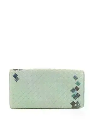 Bottega Veneta Intrecciato Embroidered Wallet