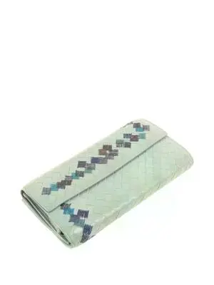 Bottega Veneta Intrecciato Embroidered Wallet