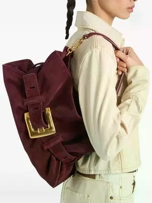 Balmain Medium Anthem Suede-leather Bag