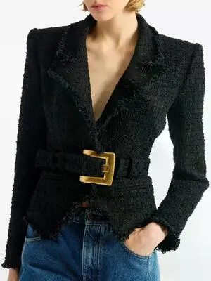 Balmain Belted Tweed Jacket
