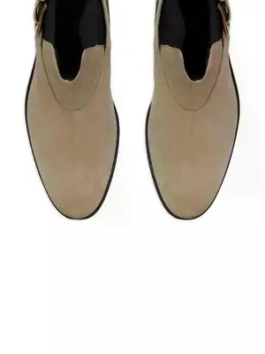 Balmain Anthem Chelsea Boots In Suede Leather