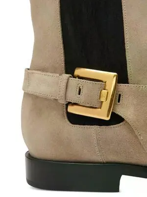 Balmain Anthem Chelsea Boots In Suede Leather