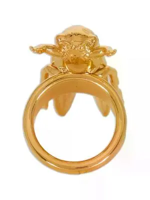 Balmain Brass And Enamel Insect Ring