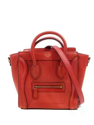 Celine Nano Luggage Tote Bag - Red