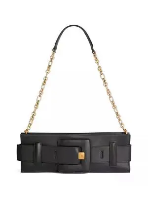 Balmain Anthem Smooth Leather Clutch - Black