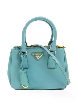 Prada Galleria Leather Shoulder Bag - Blue