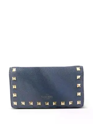 Valentino Garavani Rockstud Leather Wallet - Blue