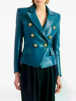 Balmain Leather 6-button Jacket