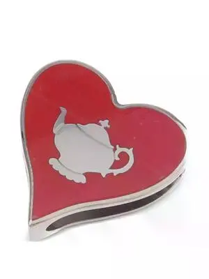 Hermès Heart Teapot Scarf Ring - Silver