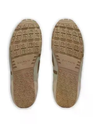 Balmain Racer Trainers In Mesh And Suede
