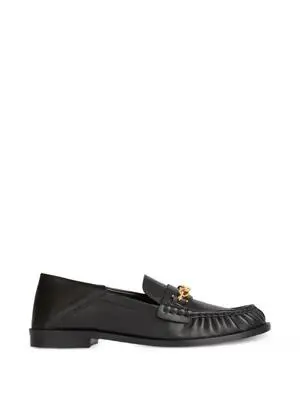 Balmain Sync Smooth Leather Loafers - Black