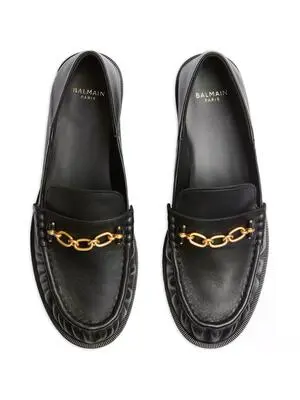 Balmain Sync Smooth Leather Loafers
