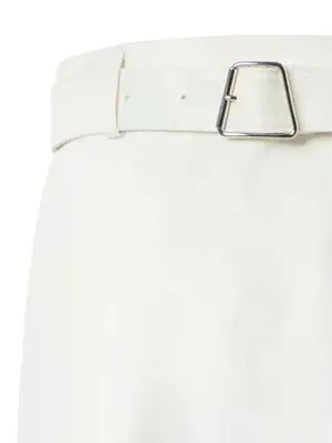 Akris A-line Belted Midi Skirt
