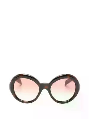 Prada Round Frame Sunglasses - Brown