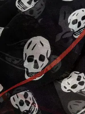 Alexander McQueen Skull-print Asymmetrical Scarf