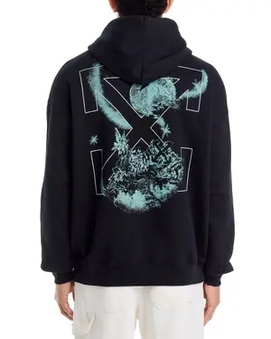 Off-White Moon Skate Logo Graphic Drawstring Hoodie