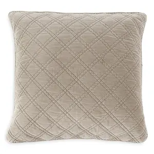 POM POM AT HOME Brussels Velvet Quilted Oversized Euro Sham - Taupe
