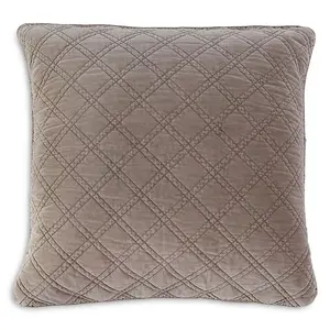POM POM AT HOME Brussels Velvet Quilted Oversized Euro Sham - Walnut