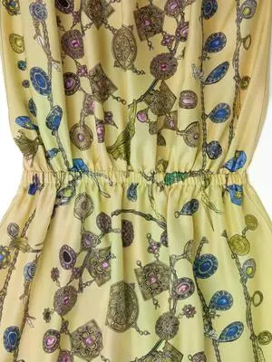 Versace Printed Cowl Neck Mini Dress