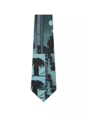 Versace Medusa-head Tie - Blue