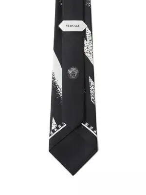 Versace Graphic Print Neck Tie