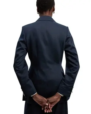 Karen Millen Tailored Linen Single Breasted Blazer