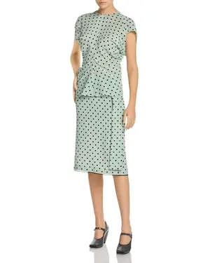 Marni Polka Dot Silk Blend Top