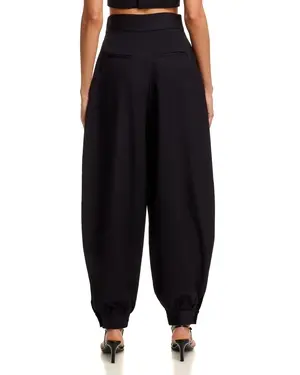 Altuzarra Chapman Pleated Wool Blend Trousers - Black