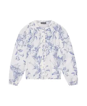 Mint Velvet Floral Print Cotton Blouse