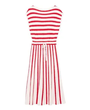 Mint Velvet Striped Knit Midi Dress