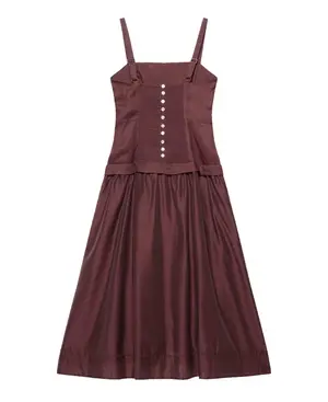 Mint Velvet Ramie Drop Waist Midi Dress