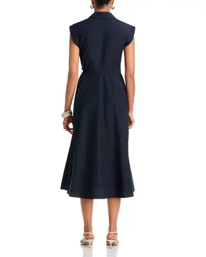 Tanya Taylor Sleeveless Collared Midi Dress