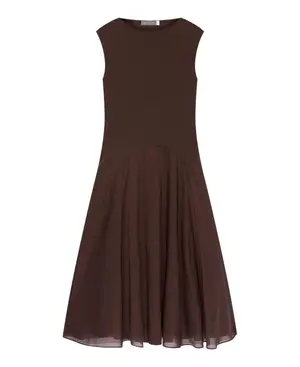 Mint Velvet Sleeveless Midi Dress With Slash Neckline And Godet Hem