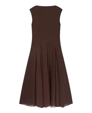Mint Velvet Sleeveless Midi Dress With Slash Neckline And Godet Hem