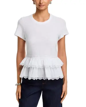 Cinq À Sept Astrid Top With Ruffle Detail