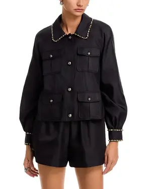 Cinq À Sept Adami Embellished Jacket - Black