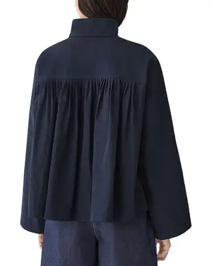 Lafayette 148 New York Funnel Neck Wide Sleeve Jacket
