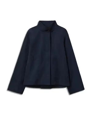Lafayette 148 New York Funnel Neck Wide Sleeve Jacket