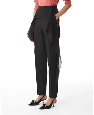LANVIN Frilled Wool Trousers