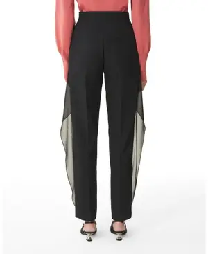 LANVIN Frilled Wool Trousers