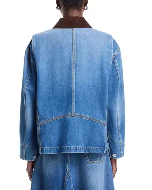 3.1 Phillip Lim Denim Chore Jacket With Corduroy Collar