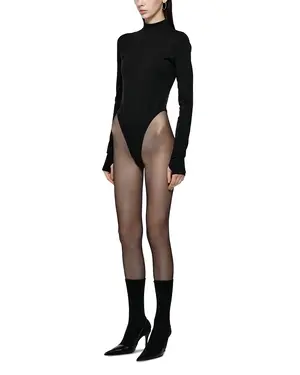 L'EMIUNE Long Sleeve High Neck Bodysuit
