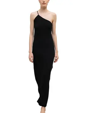 LESET Ari One-shoulder Maxi Dress